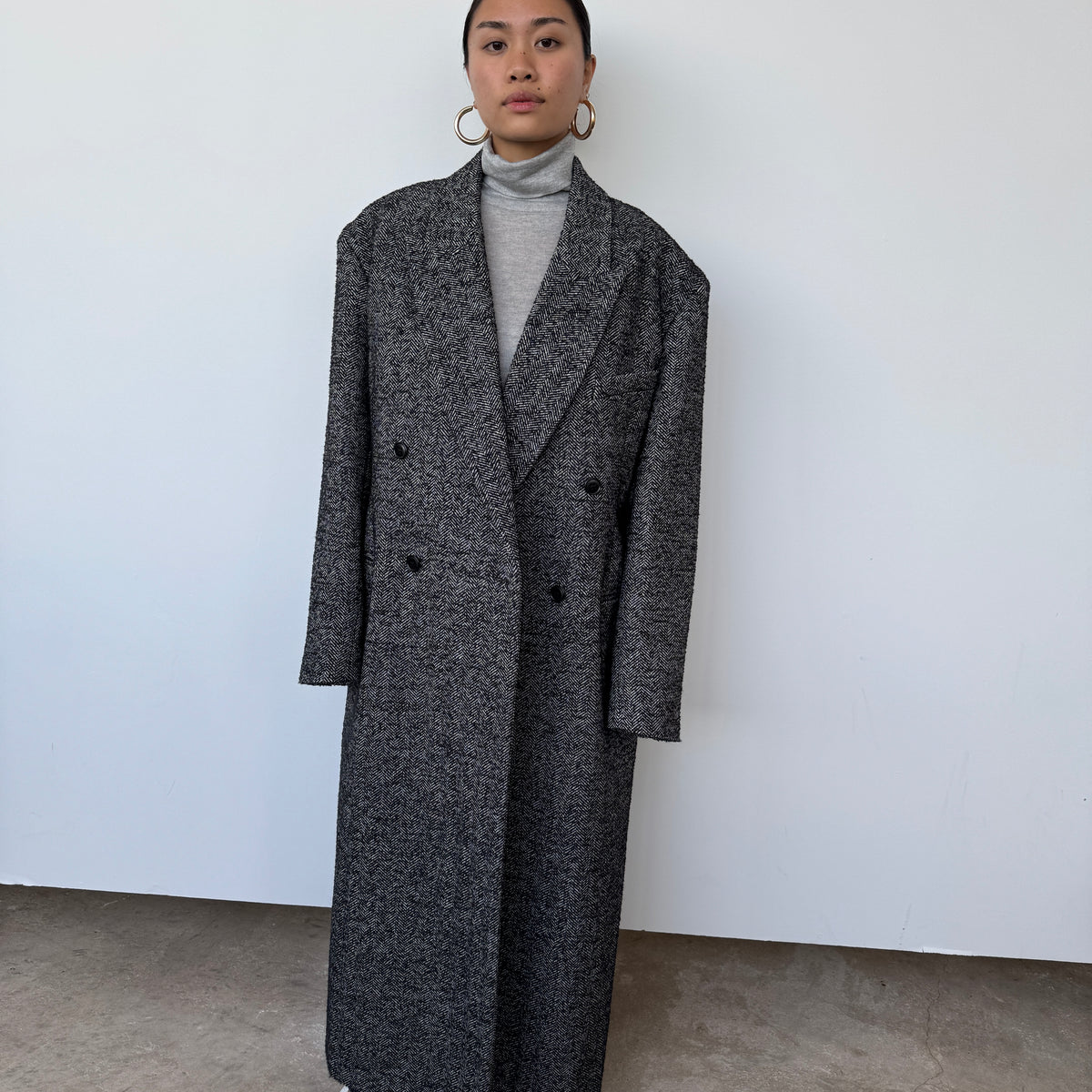 Raey Black & White Coat | UK12 – Curate & Rotate